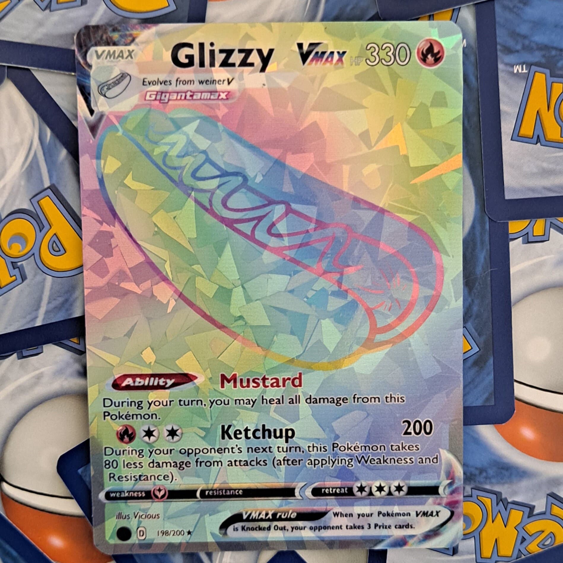 Glizzy (rainbow) Pokemon Card - Etsy