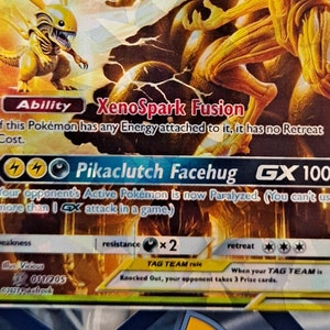 Xenomorph and Pikachu Tag Team Pokemon Card - Etsy