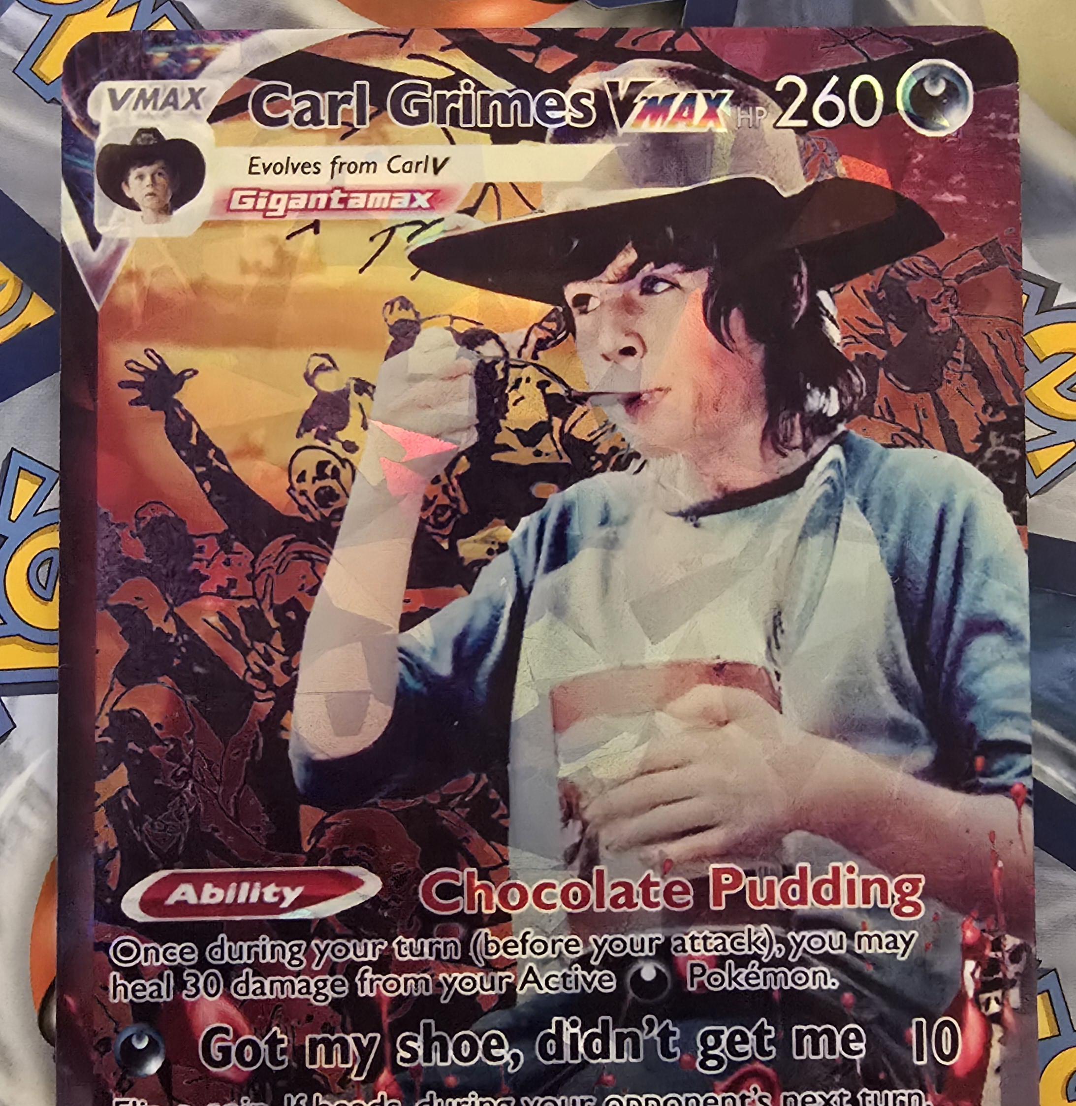 Carl Grimes Pokemon Card - Vmax -the Walking Dead - TWD - Etsy