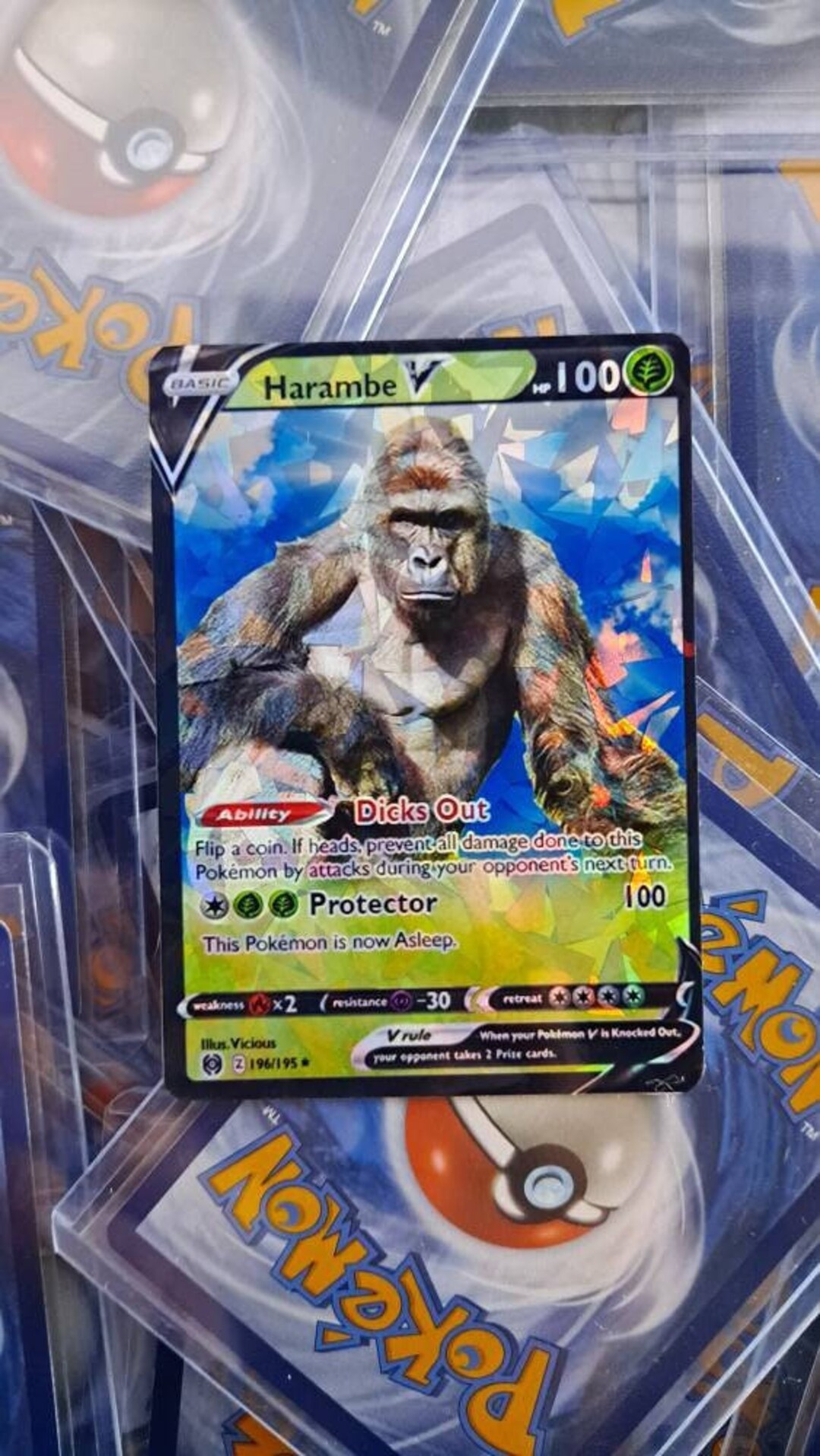 Harambe Pokémon Card - Etsy