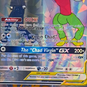 Chad VS Virgin Pokemon Card - Etsy