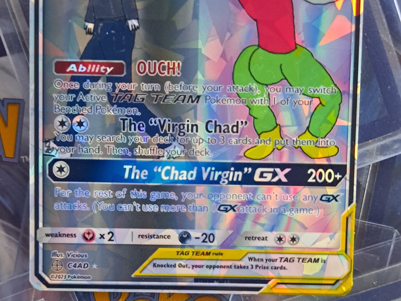 Chad VS Virgin Pokemon Card - Etsy
