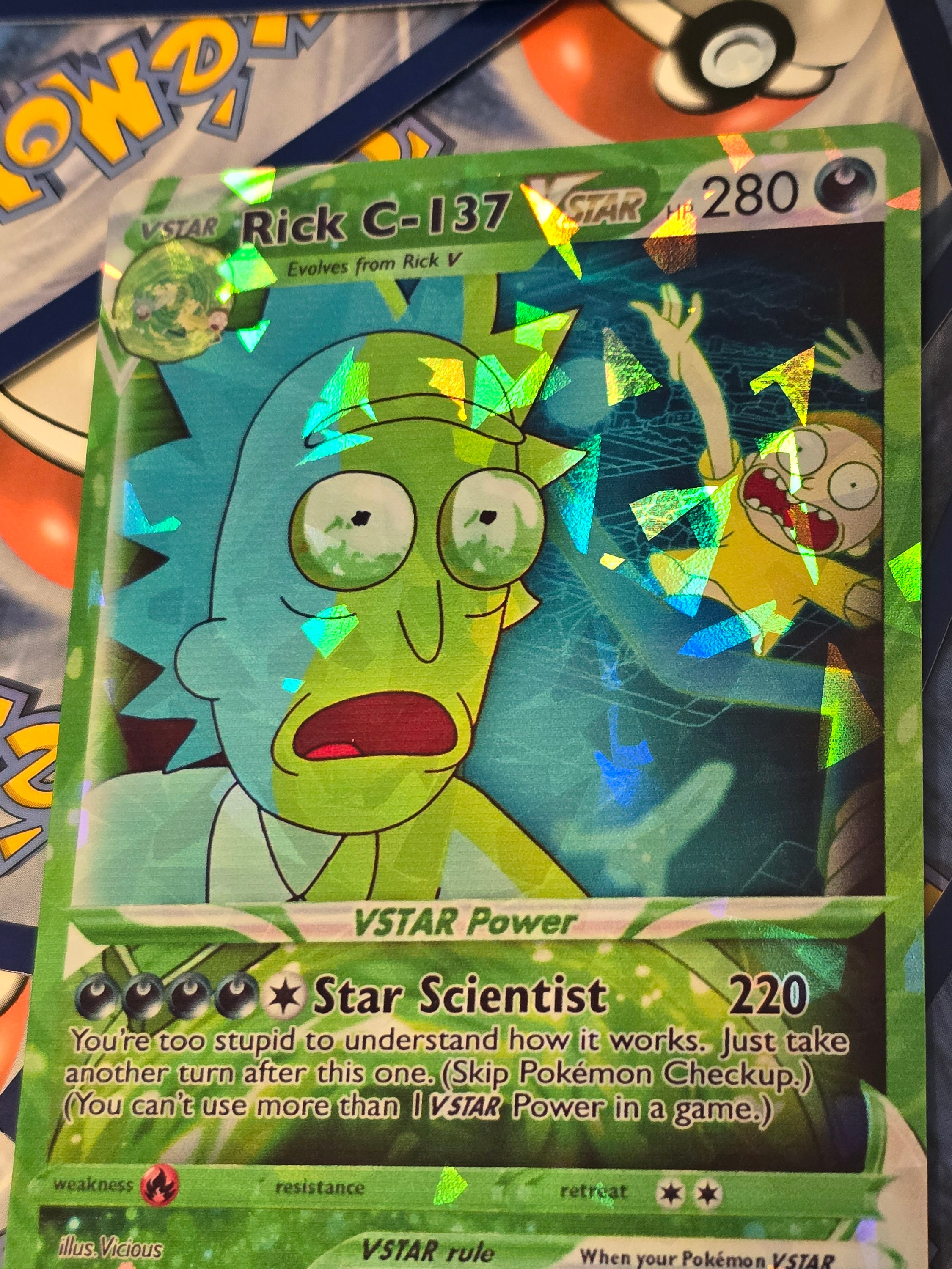 Rick C137 Pokemon Card - Rick and Morty - Etsy