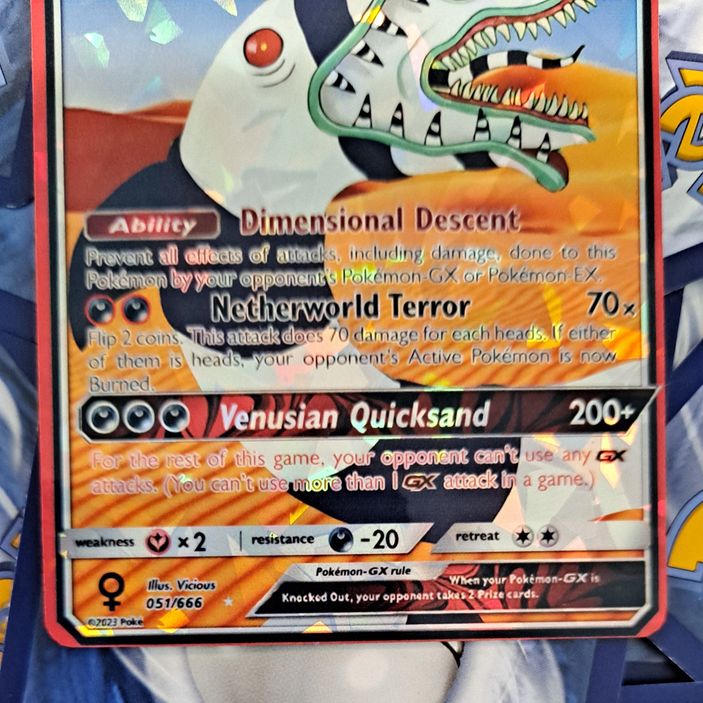 Beetlejuice Sand Worm Pokemon Card - Etsy