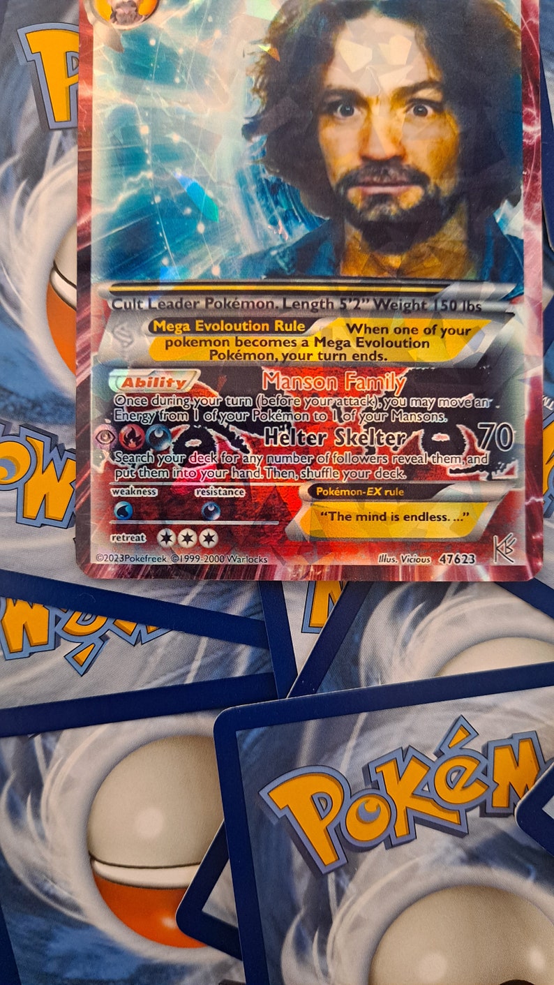 Charles Manson Pokemon Card - Etsy