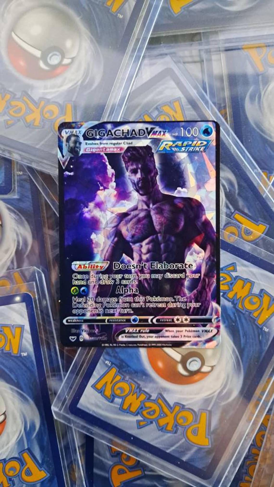 Gigachad Pokémon Card - Etsy
