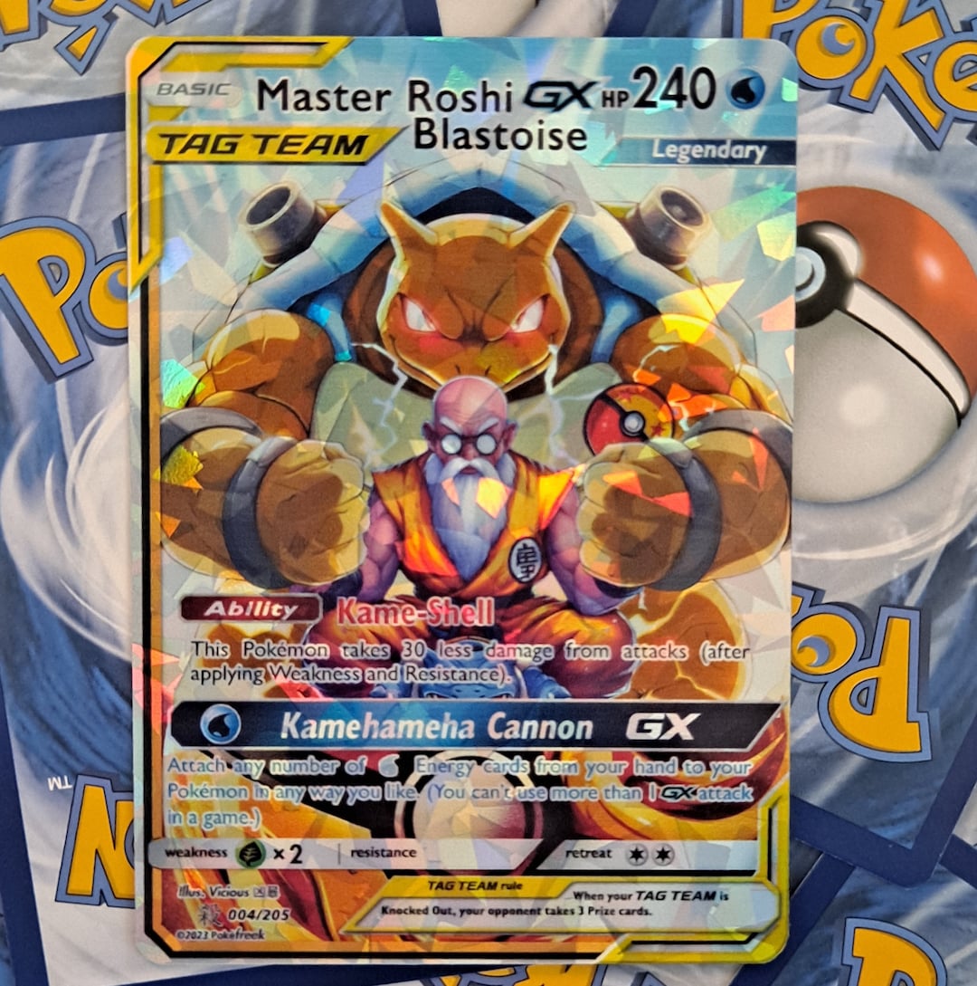 Master Roshi Blastoise Tag Team Pokemon Card - Etsy