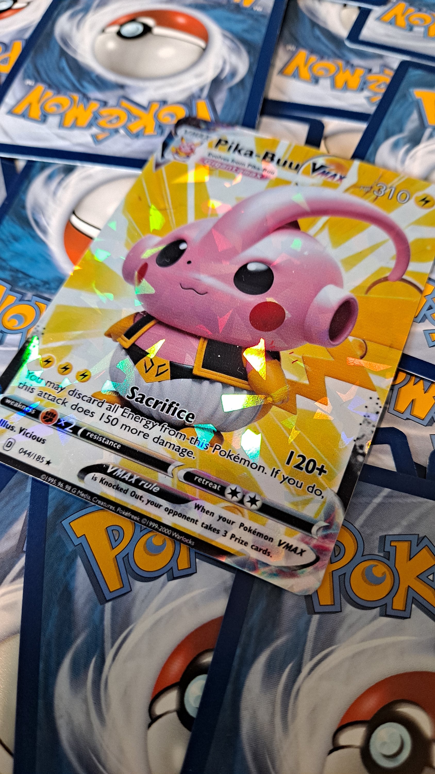 Pikachu and Majin Buu Fusion Pokemon Card - Pika-buu - Etsy