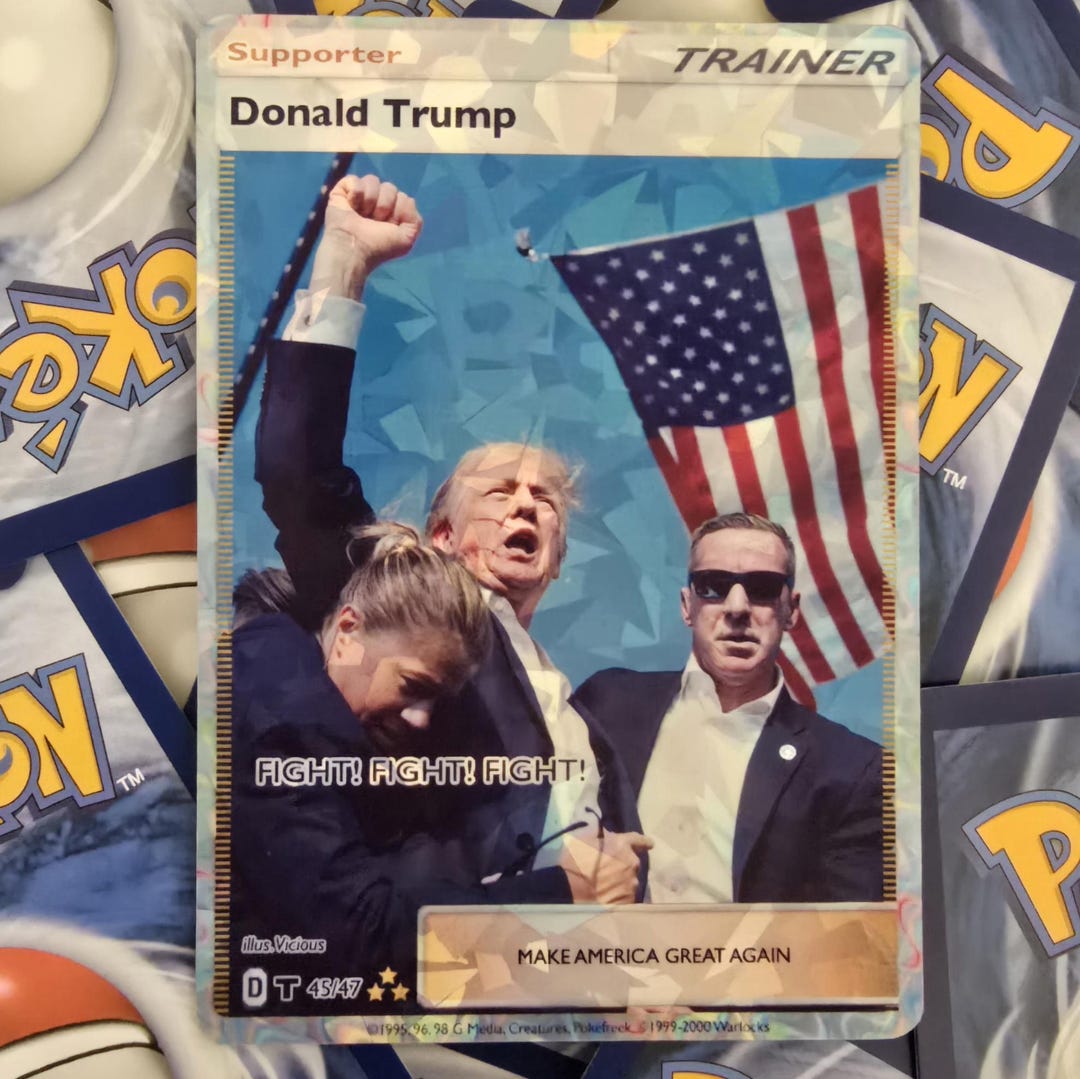 Trump Earshot Trainer Pokemon Card - Etsy