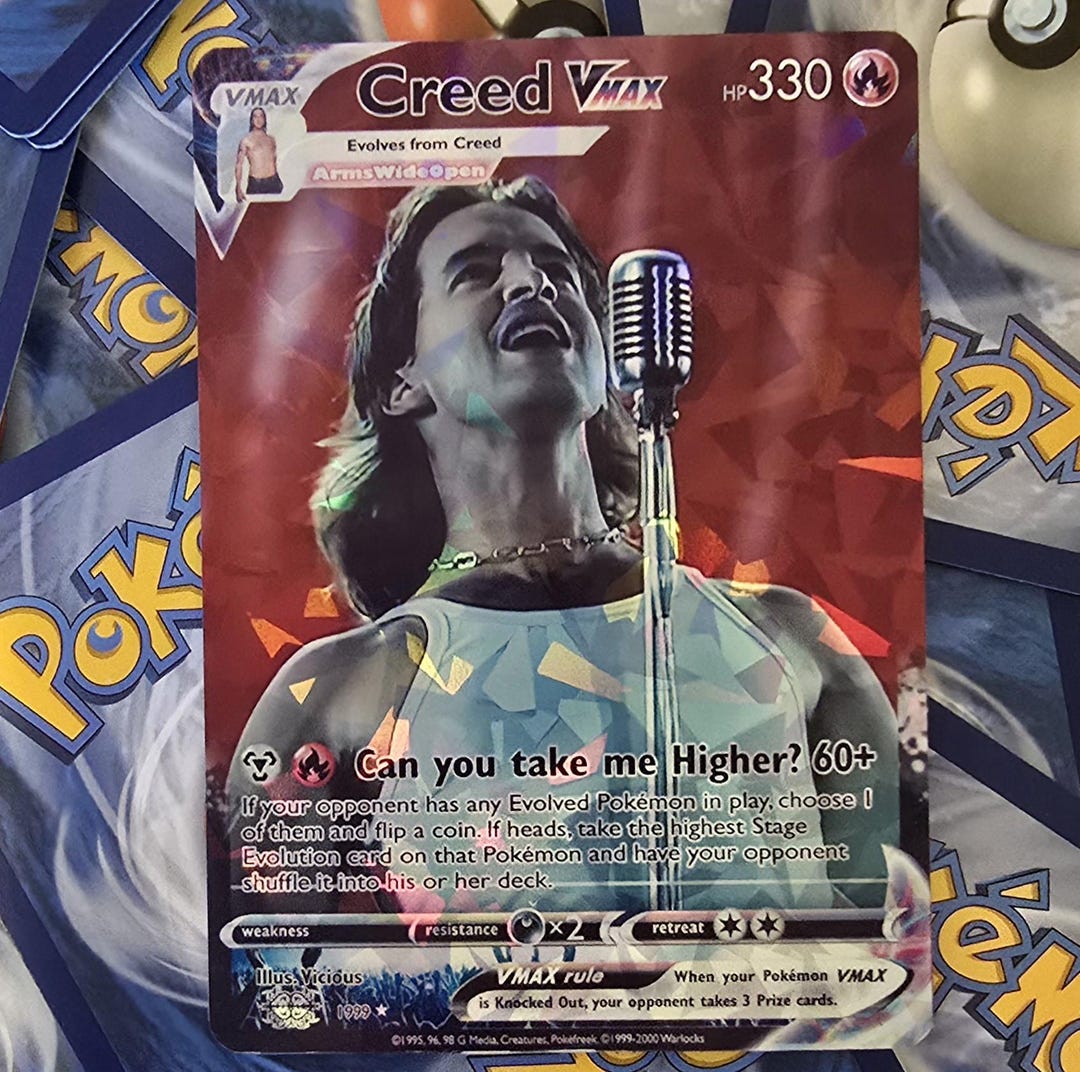 Creed Pokemon Card -scott Stapp - Etsy