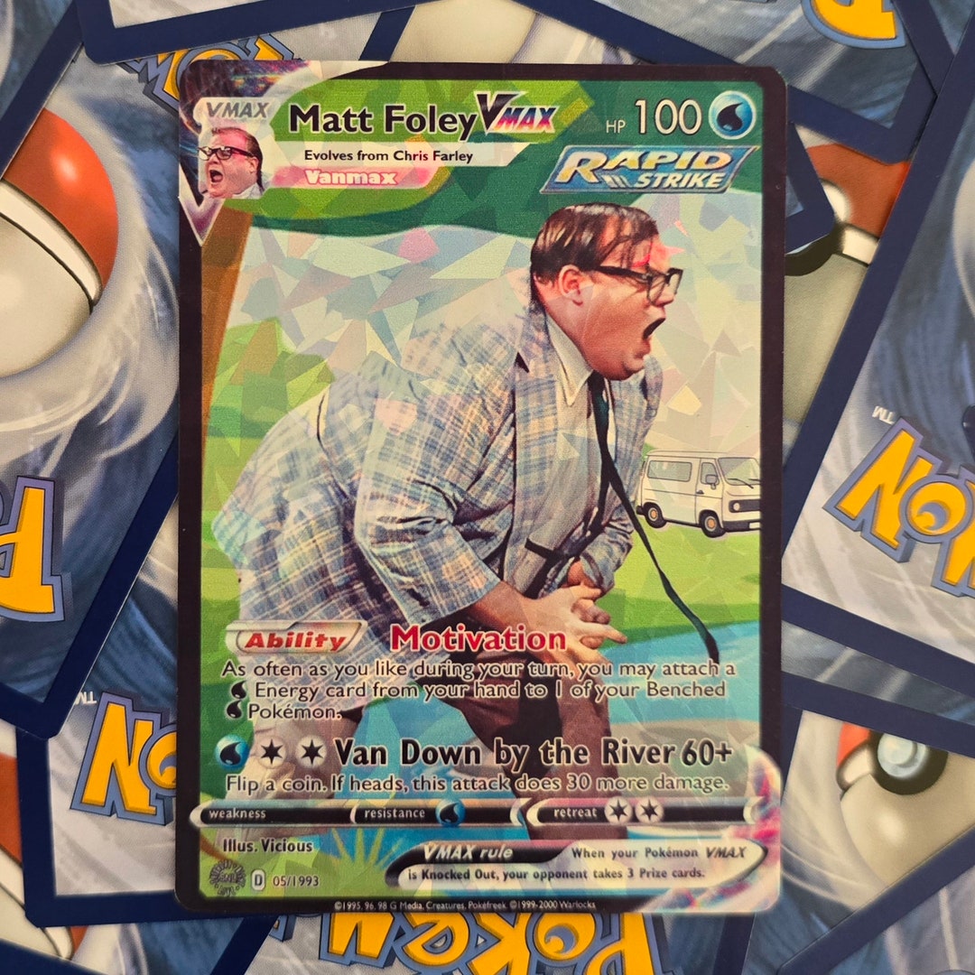 Chris Farley Pokemon Card -matt Foley - Saturday Night Live - SNL - Etsy