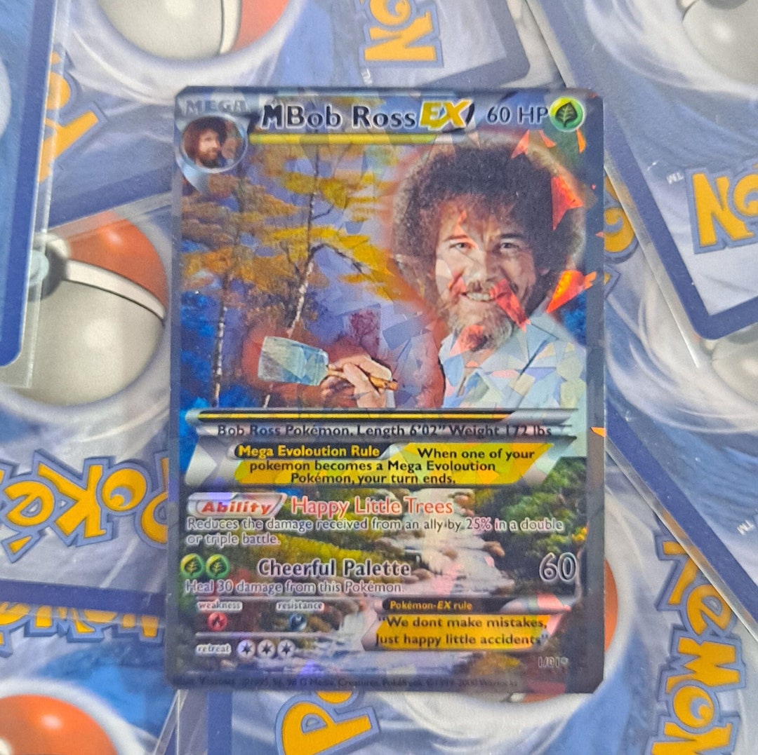 Bob Ross Pokemon Card Holo! - Etsy
