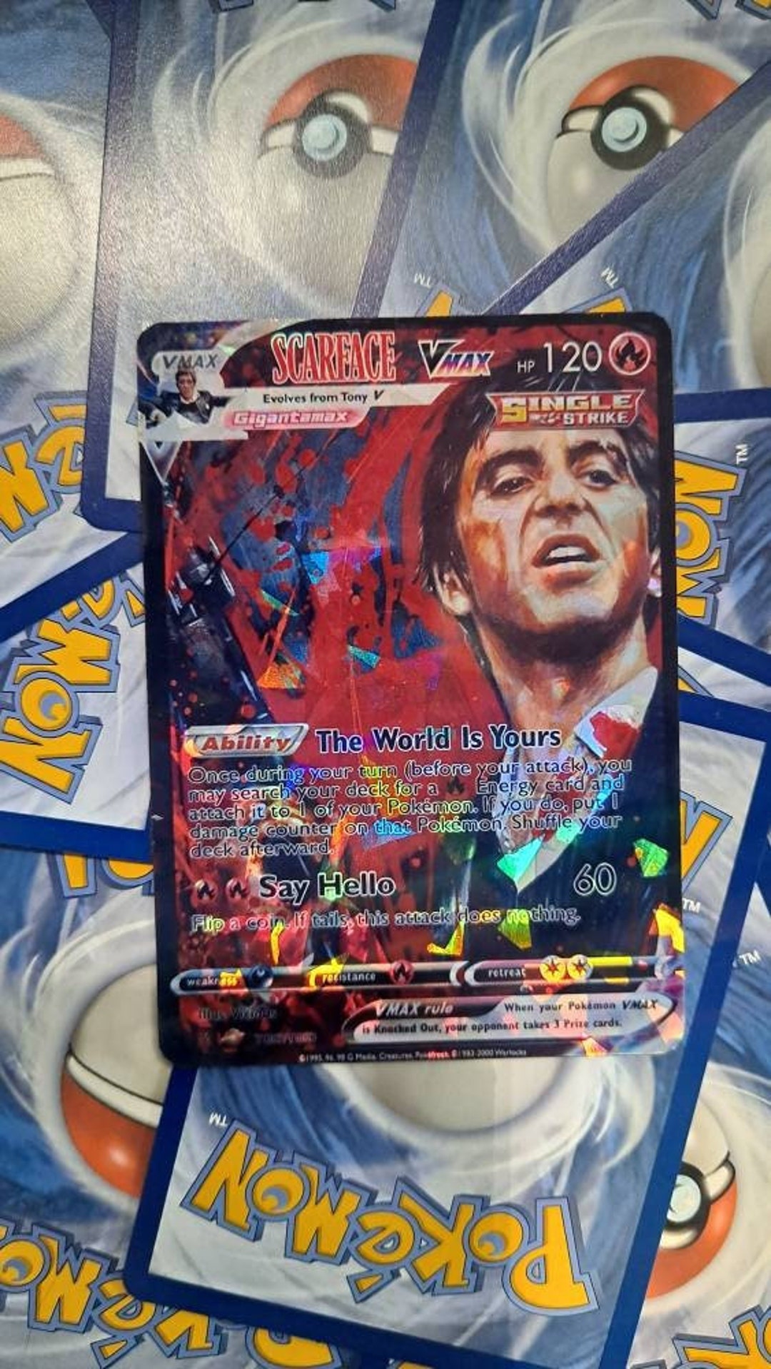 Scarface Pokémon Card tony Montana - Etsy