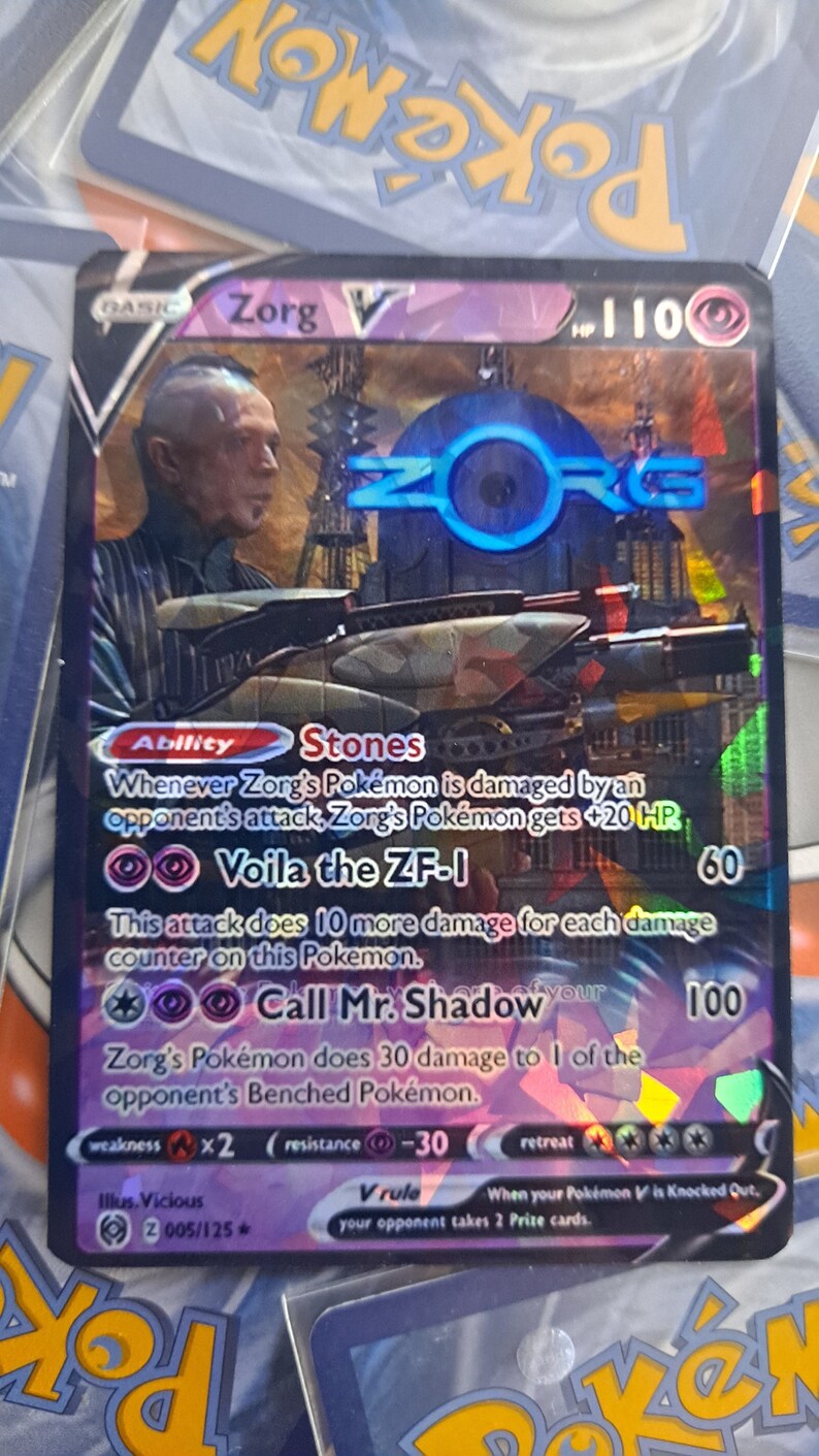 Zorg Fifth Element Pokemon Card - Etsy