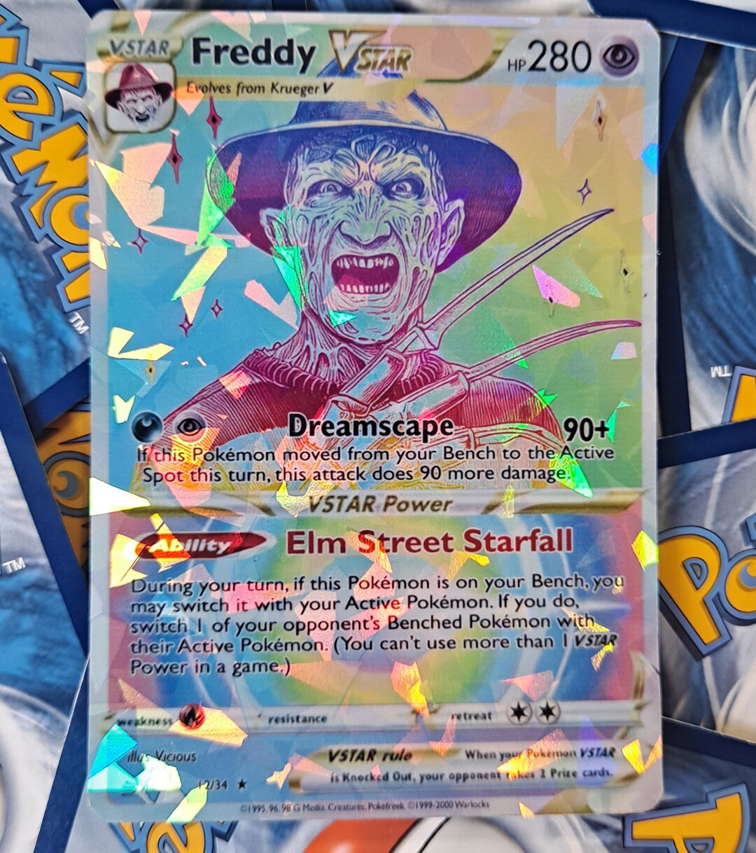 Freddy Krueger Pokemon Card - Etsy