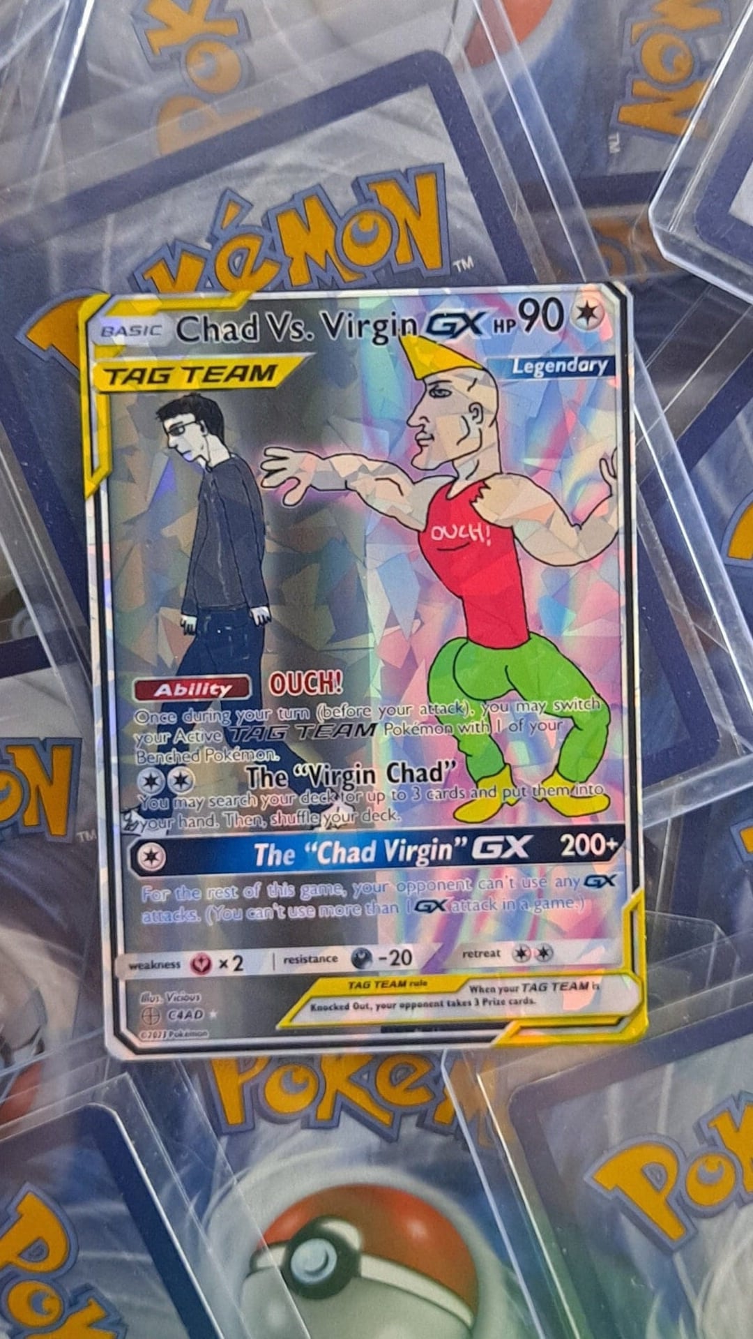 Chad VS Virgin Pokemon Card - Etsy