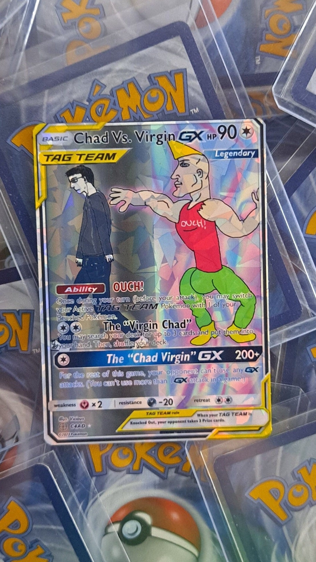 Chad VS Virgin Pokemon Card - Etsy