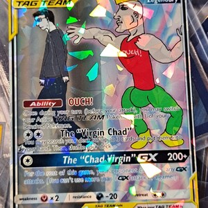 Chad VS Virgin Pokemon Card - Etsy