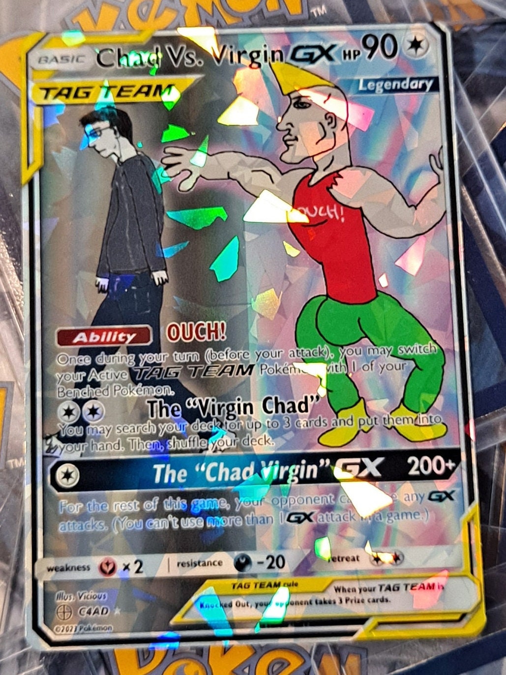 Chad VS Virgin Pokemon Card - Etsy