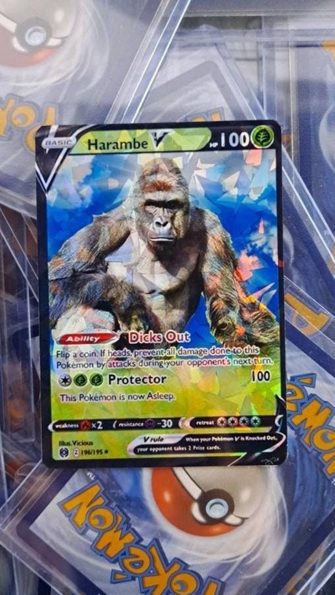 Harambe Pokemon Card - Etsy