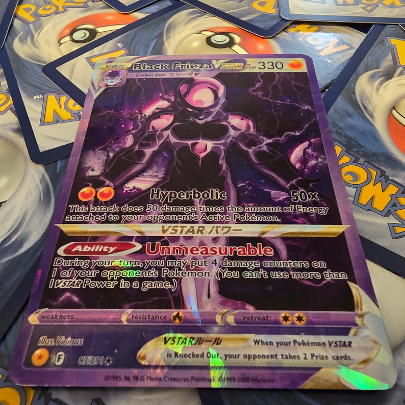 Black Frieza Pokemon Card - DBZ - Etsy