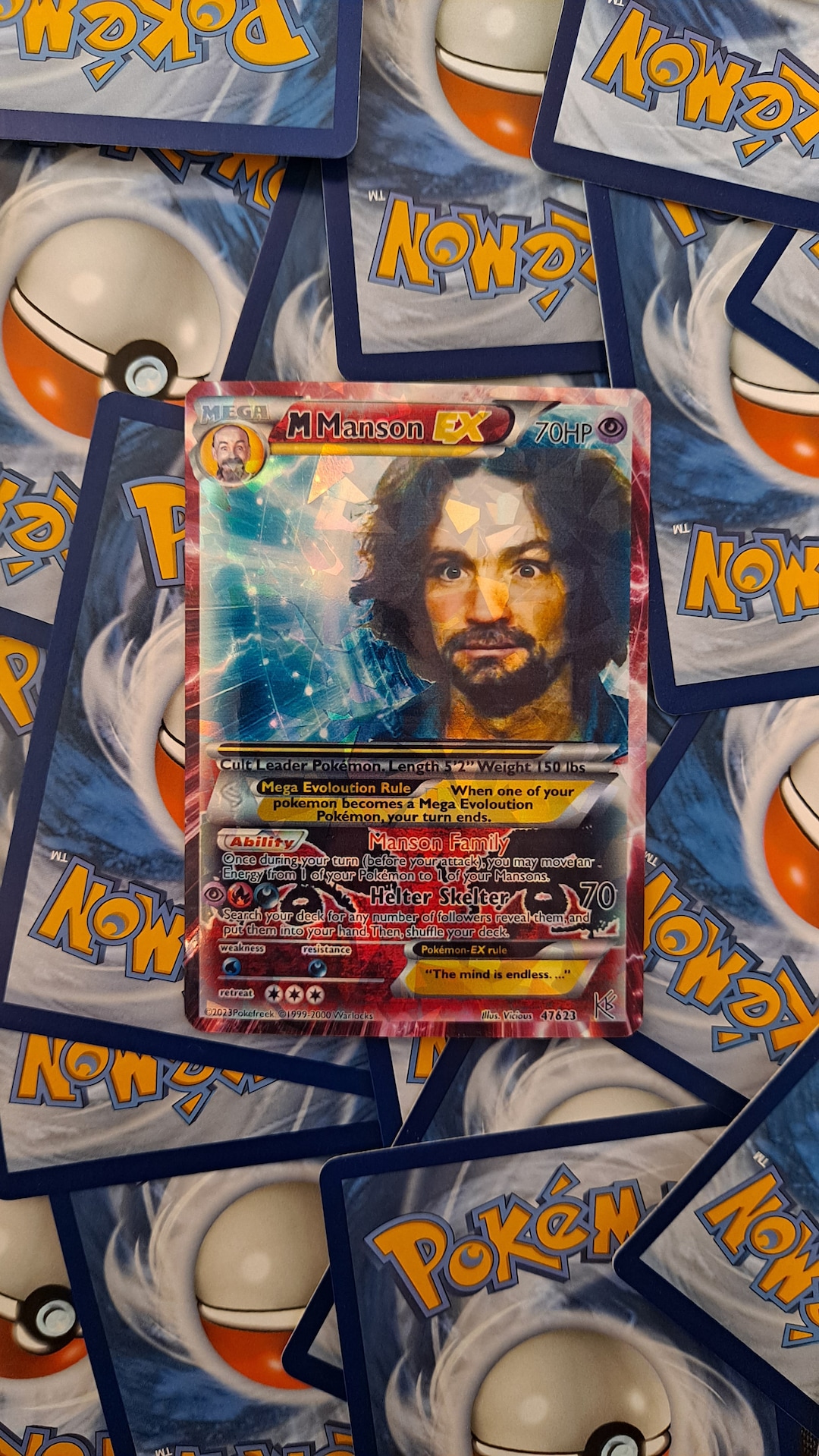 Charles Manson Pokemon Card - Etsy