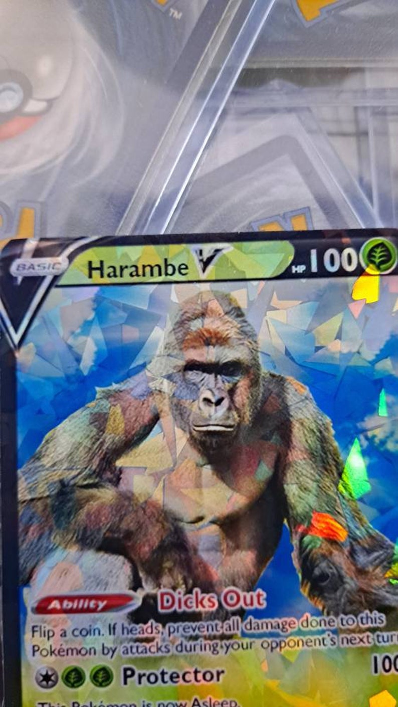 Harambe Pokemon Card - Etsy