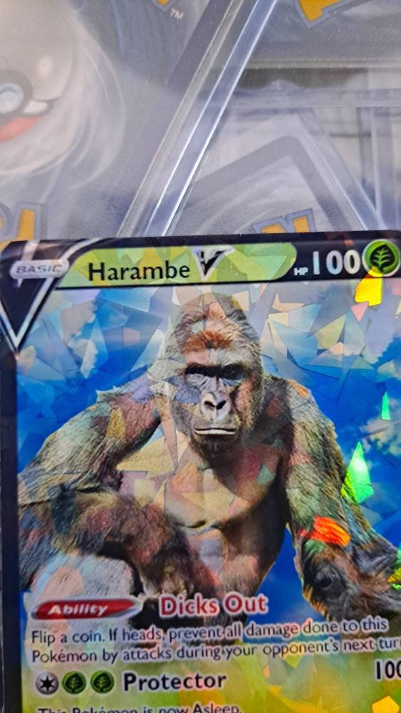 Harambe Pokémon Card - Etsy