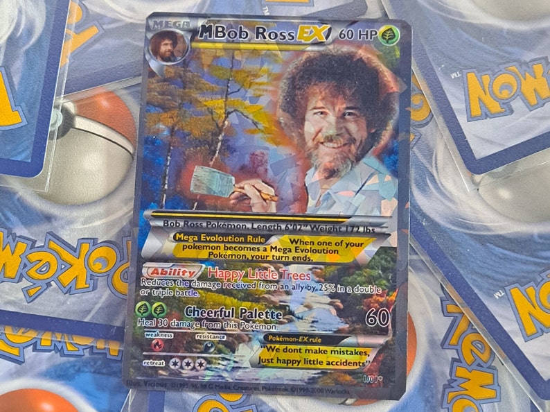 Bob Ross Pokemon Card Holo! - Etsy