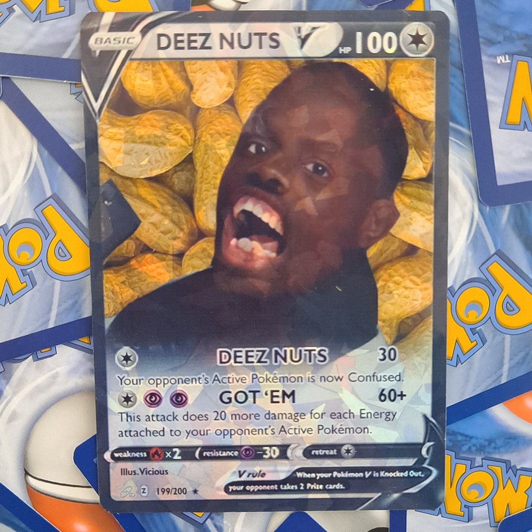 Deez Nuts Meme Pokemon Card - Etsy