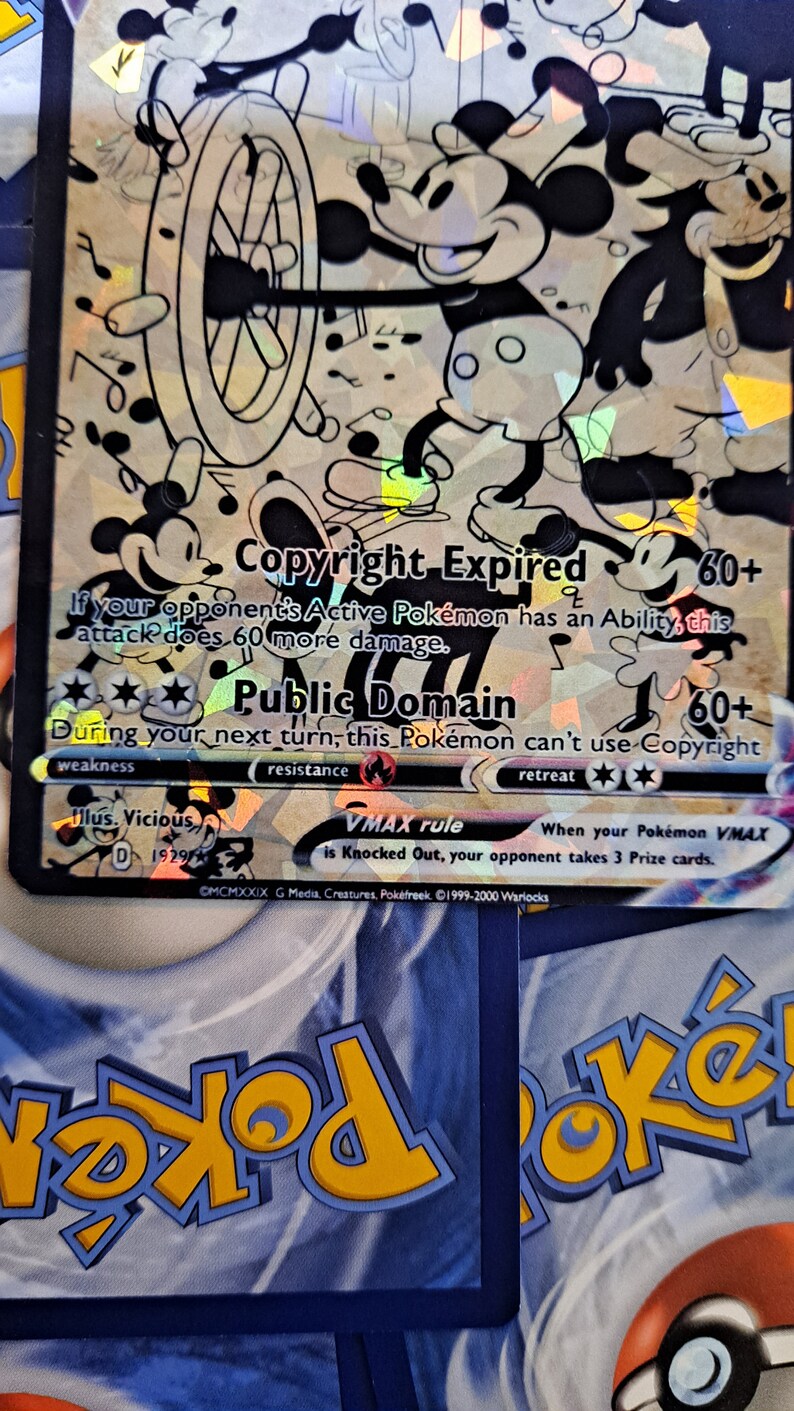 Steamboat Willie Pokemon Card - Etsy