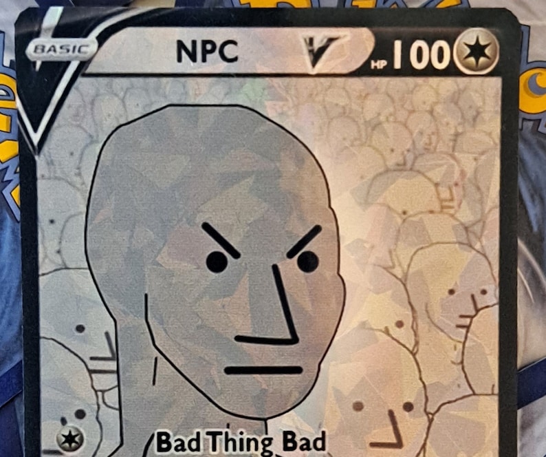 Npc Meme Pokemon Card - Etsy