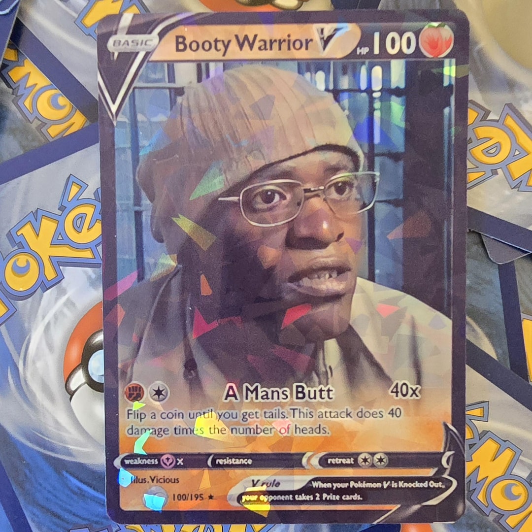 The Real Booty Warrior Pokemon Card - Boondocks - Etsy