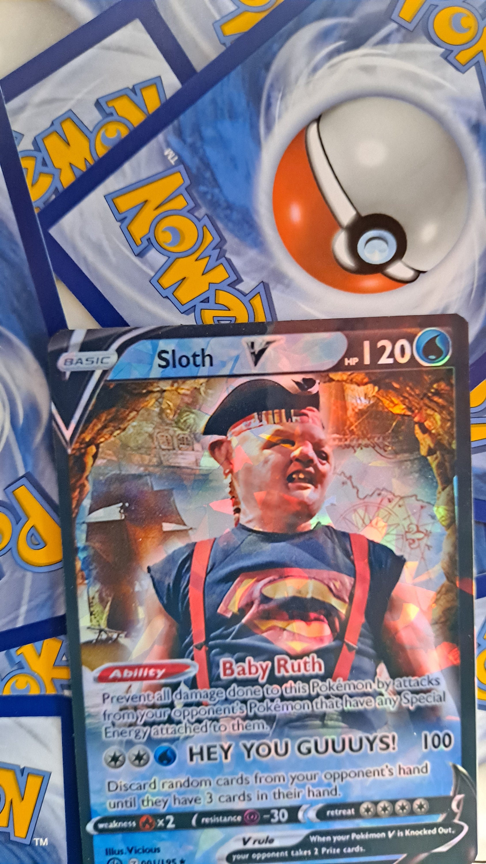 Sloth Pokemon Card the Goonies - Etsy