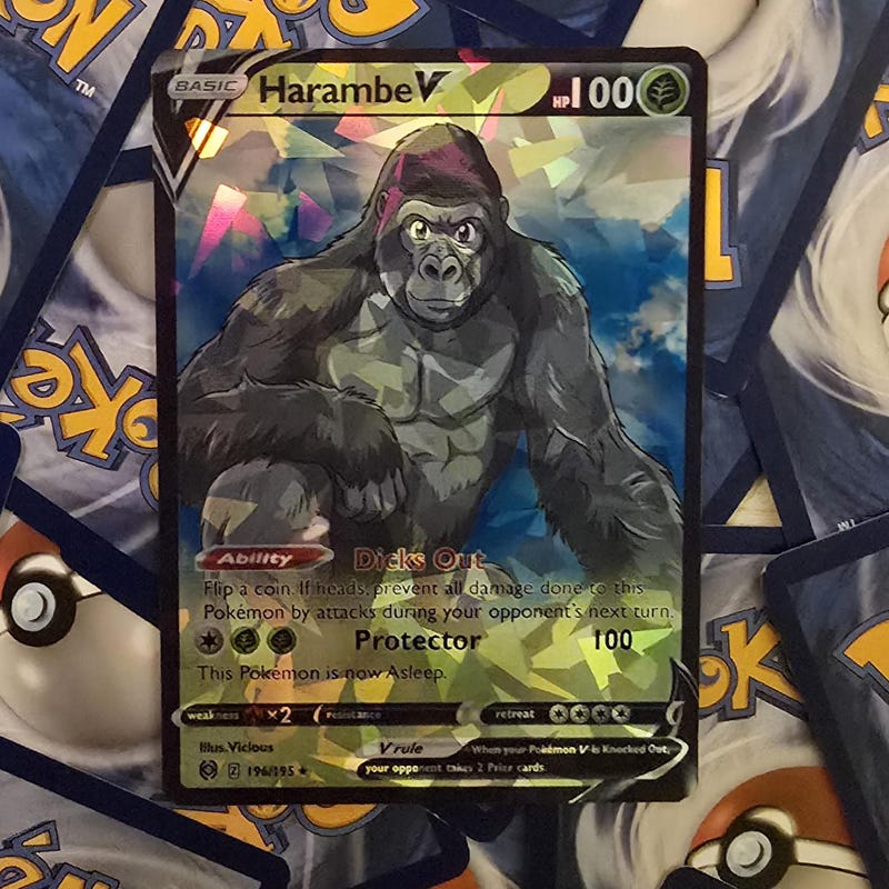 Harambe Card - Etsy