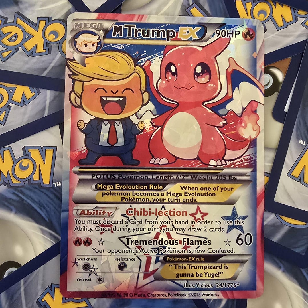 Chibi Trump Pokemon Card - Etsy