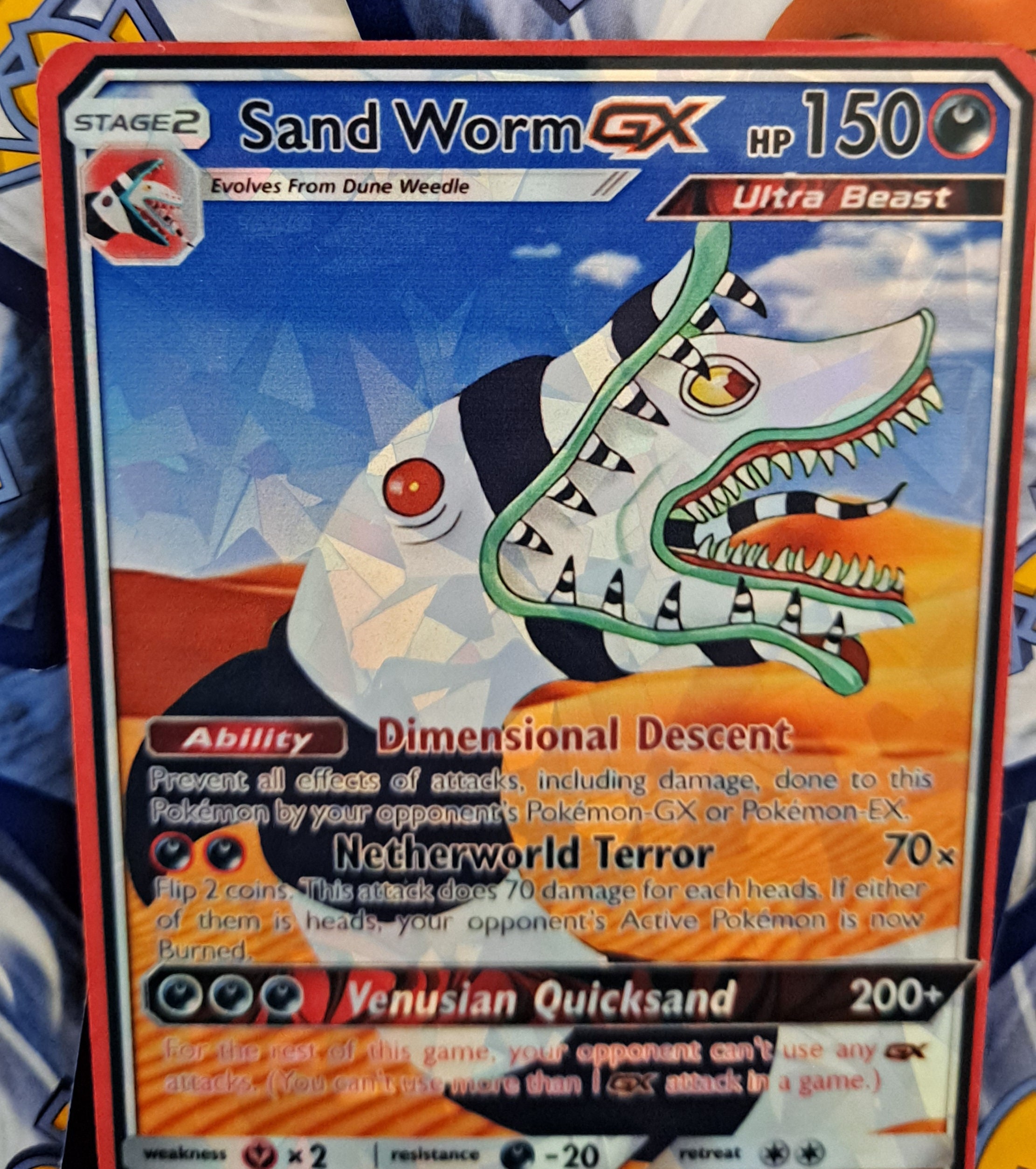Beetlejuice Sand Worm Pokemon Card - Etsy