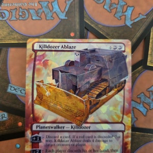 Killdozer Ablaze Magic the Gathering Card - Planeswalker - Etsy