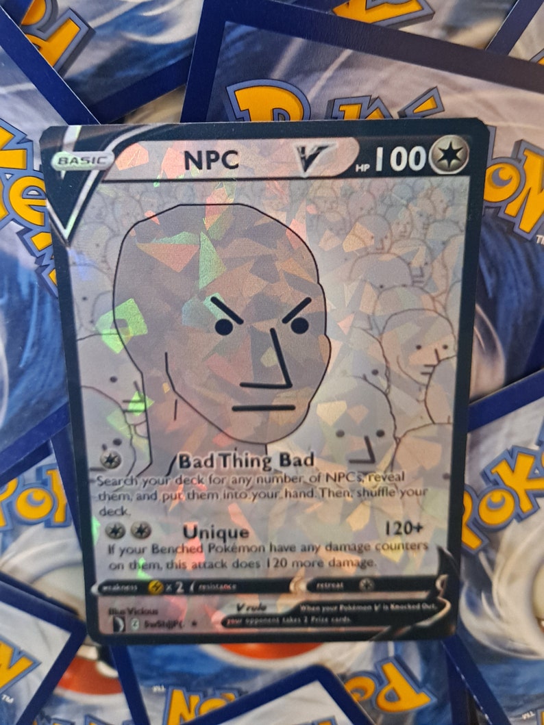 Npc Meme Pokemon Card - Etsy