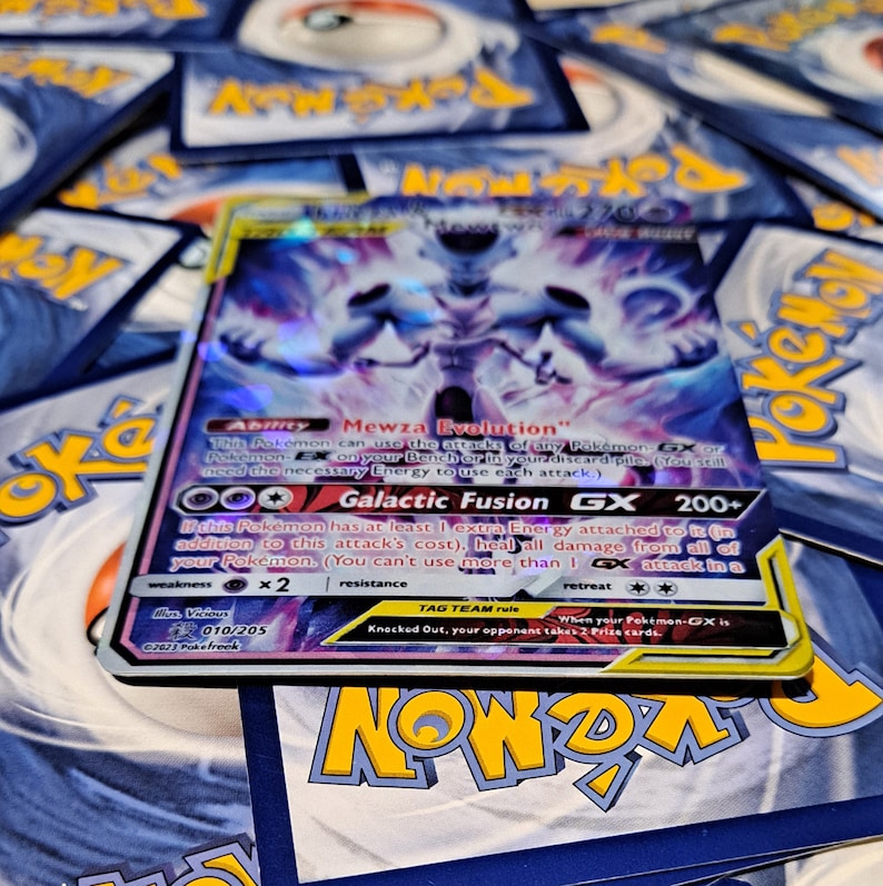 Mewtwo and Frieza Tag Team Pokemon Card - Etsy