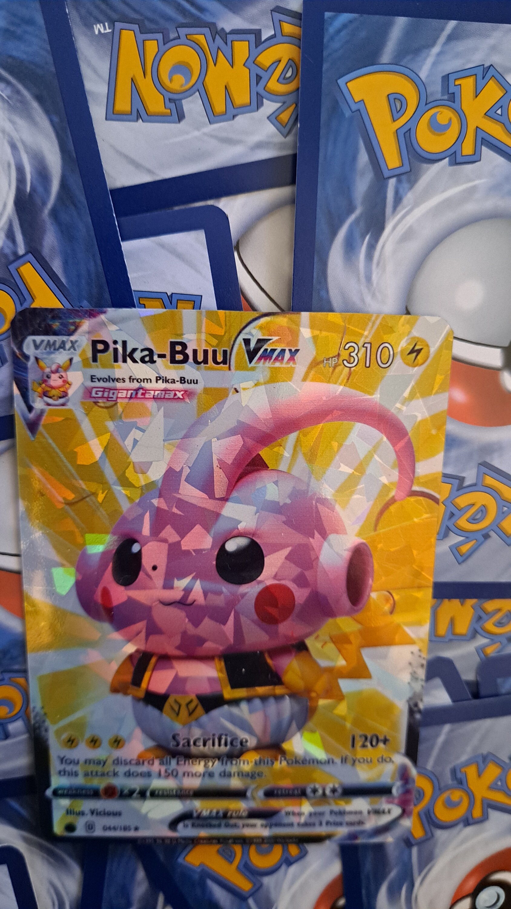 Pikachu and Majin Buu Fusion Pokemon Card - Pika-buu - Etsy