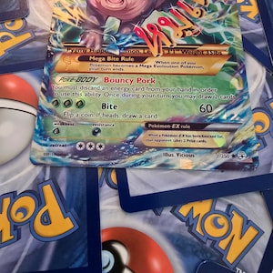 Moo Deng Pokemon Card - Baby Pygmy Hippo - Etsy