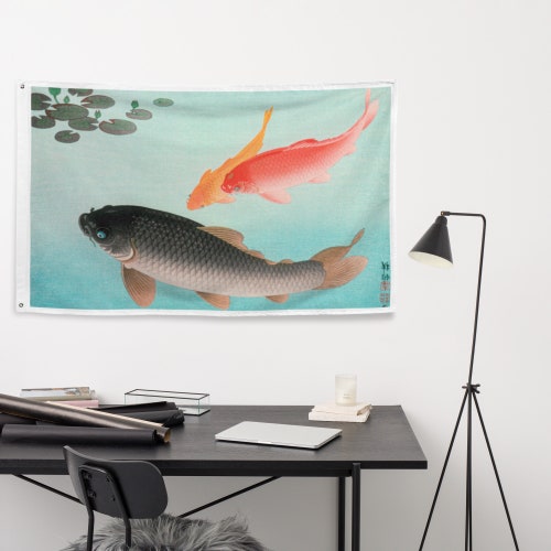 Digital ENSO KOI FISH Wall Art Yin Yang Fish Artwork Enso - Etsy