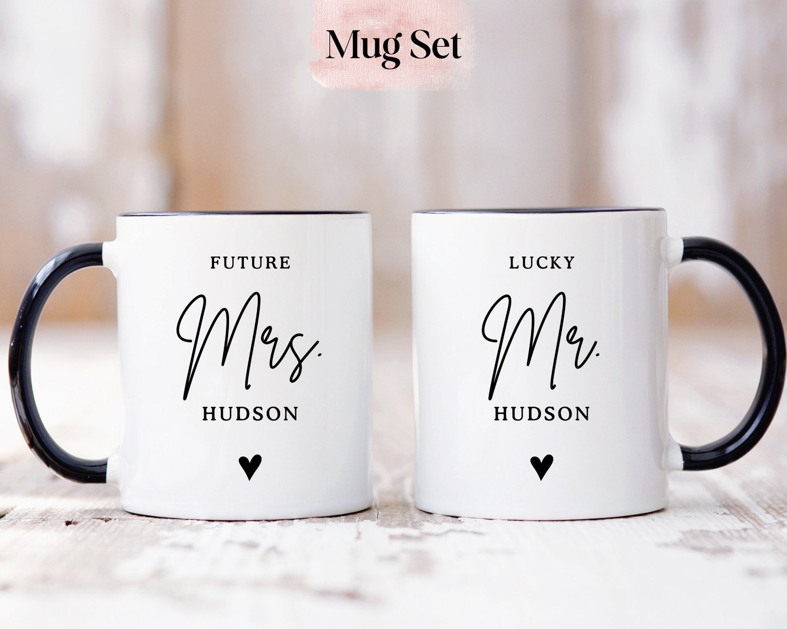 Future Mrs Mug Set, Future Mrs and Lucky Mr Mugs, His and Her Mugs, Mr ...