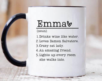Personalized Name Definition Mug, Custom Name Coffee Mug With ...