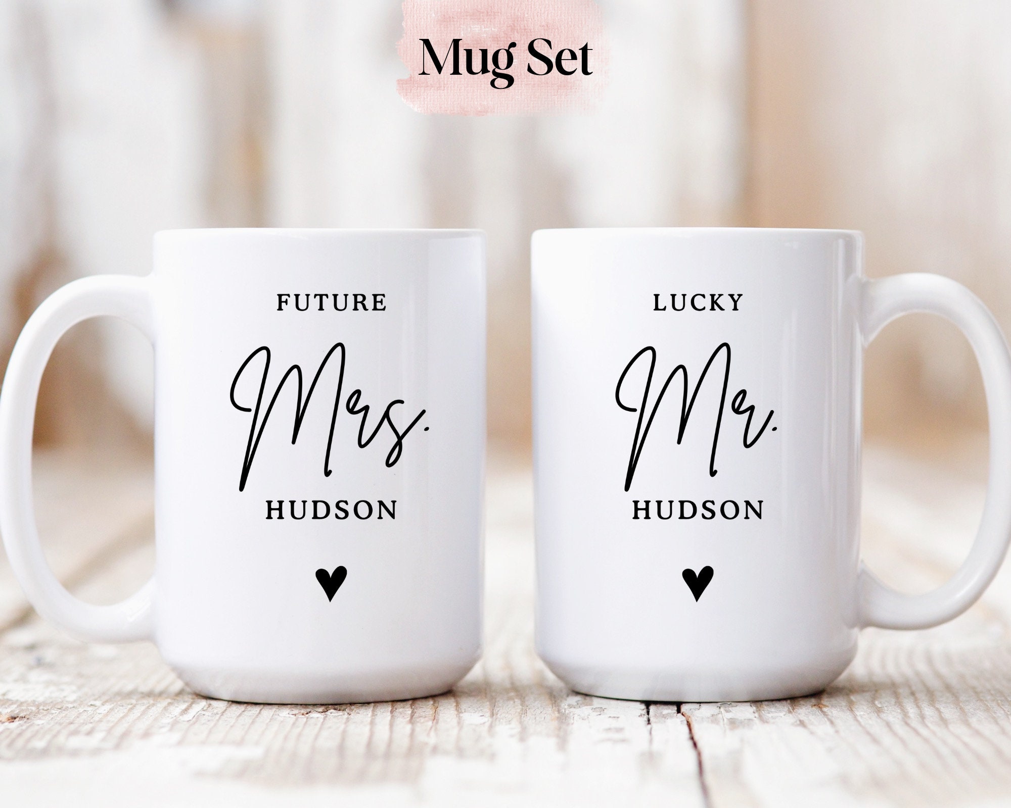 Future Mrs Mug Set, Future Mrs and Lucky Mr Mugs, His and Her Mugs, Mr ...