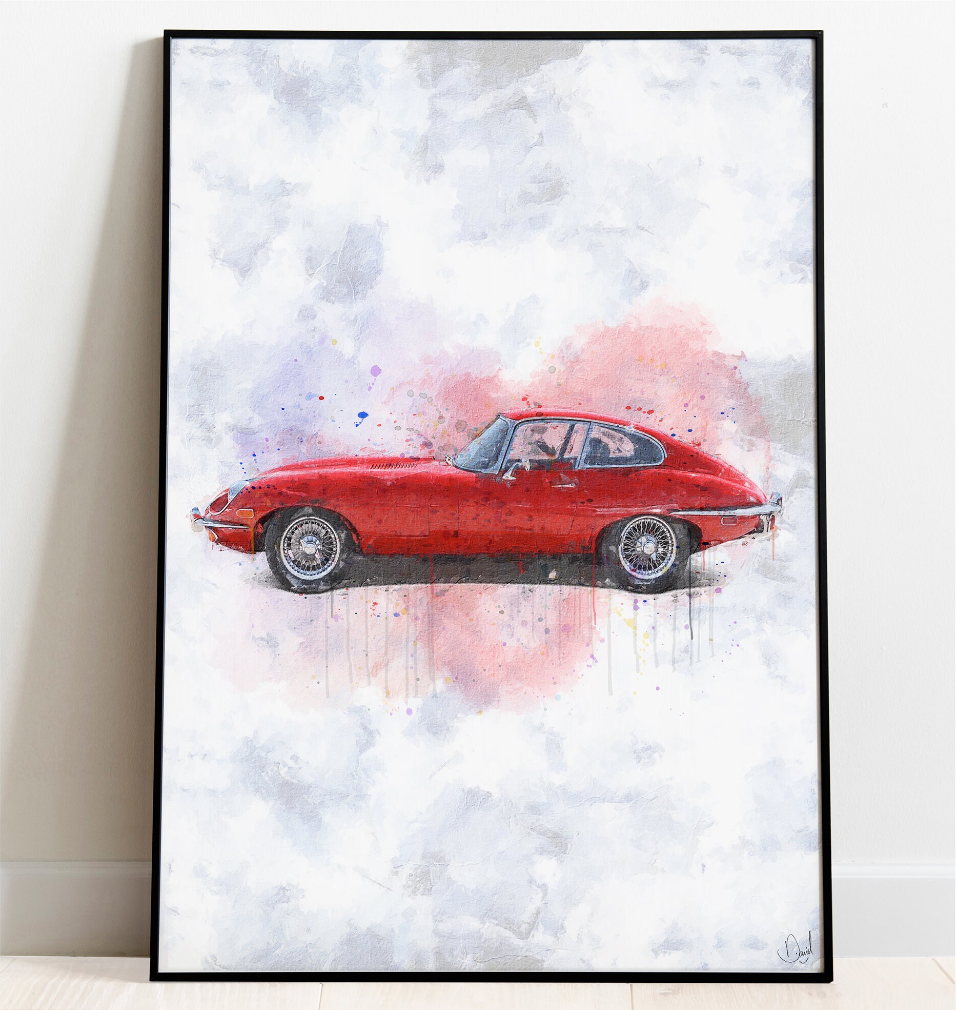 Jaguar E-type Art Print / Classic Jag Poster / Classic Car - Etsy