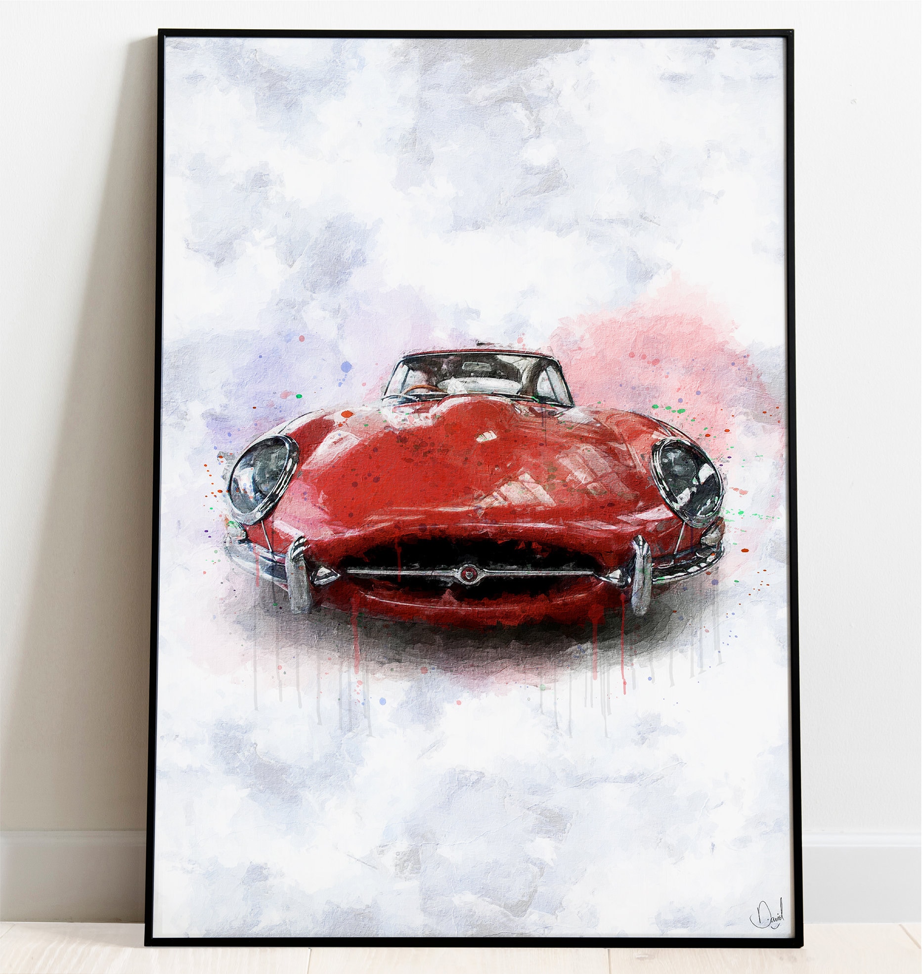 Jaguar E-type Art Print / Classic Jag Poster / Classic Car Print ...