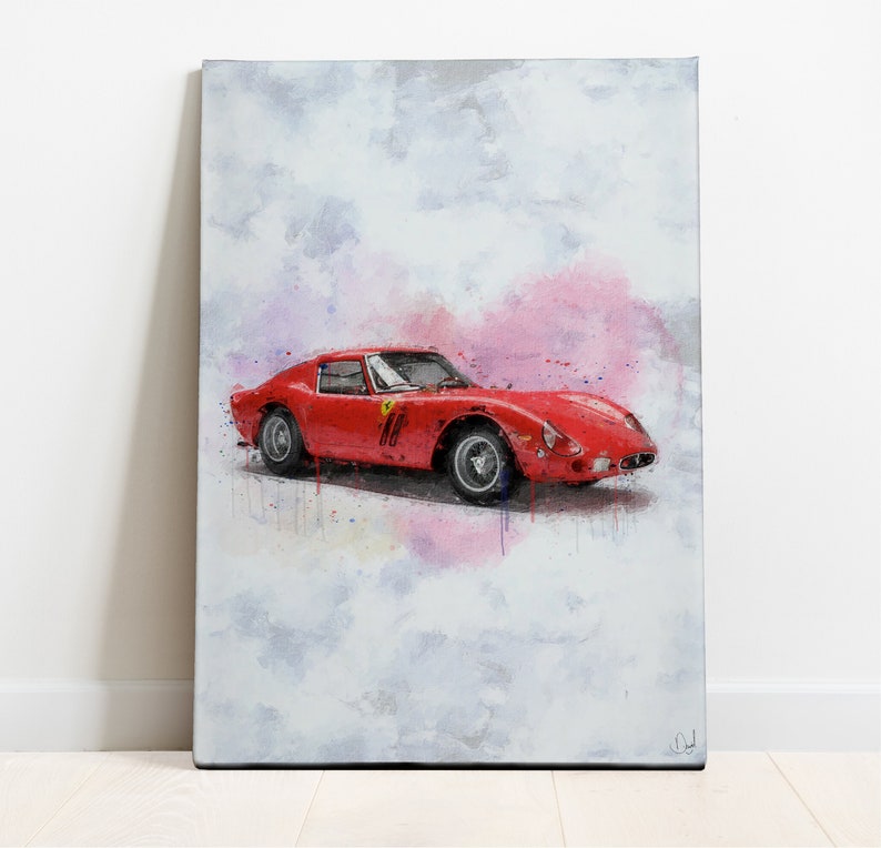 Ferrari 250 GTO Art Print / Ferrari Poster / Classic Car Print ...