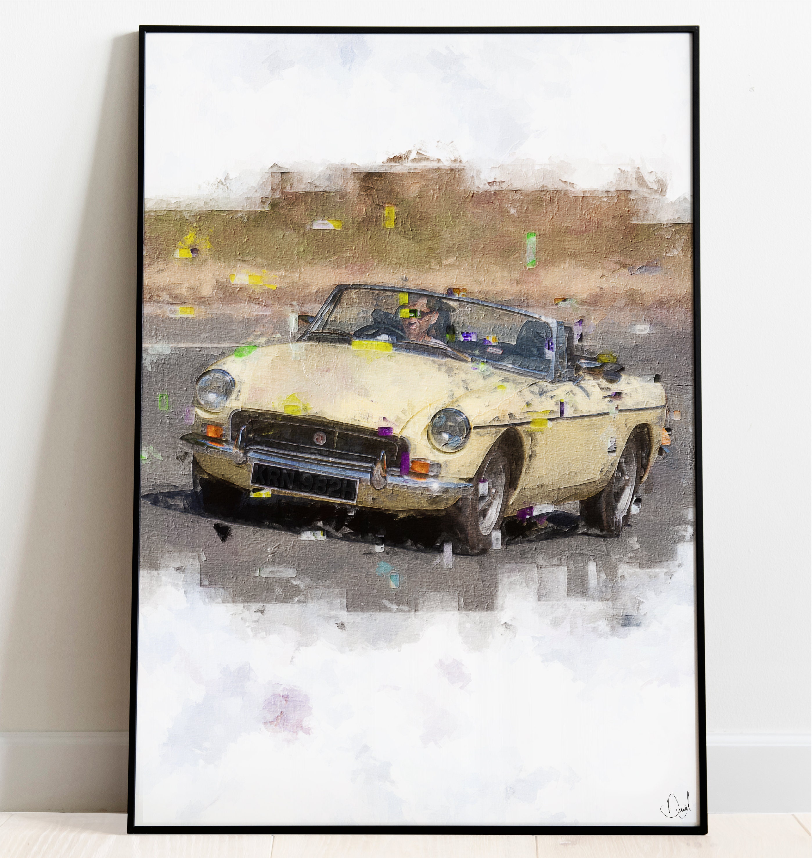 MG MGB Art Print / MG Poster / Classic Car Print / Vintage Sports Car ...
